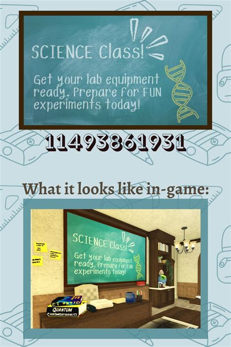 Roblox Bloxburg Science School Board Decal School Decal Coding School Bloxburg Decal Codes