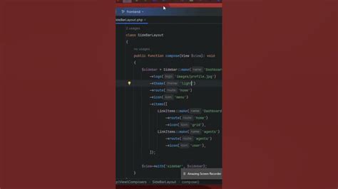 create your sidebar with laravel shorts html javascript livewire