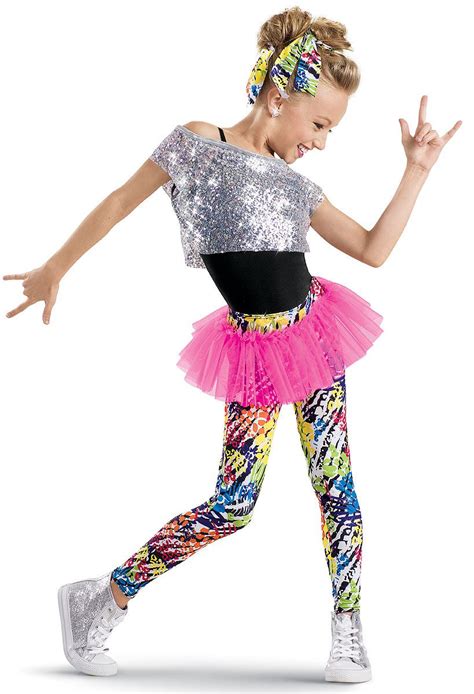 Weissman™ Sequin Tee With Print Leggings Dance Outfits Hip Hop