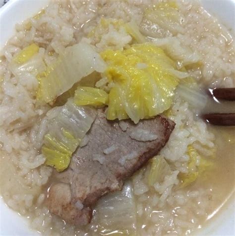 【肉片青菜汤泡饭的做法步骤图，怎么做好吃】半夏0723下厨房