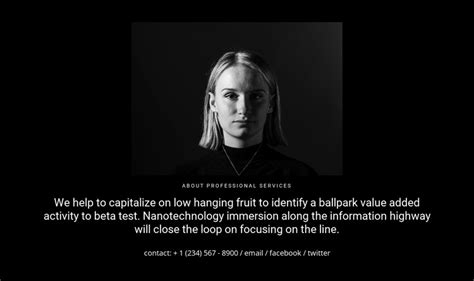 photo and text on a dark background html5 template
