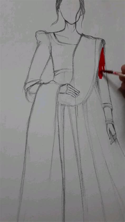 How To Draw A Girl Simple Dress Beginner Pencil Drawing Tutorial Girl
