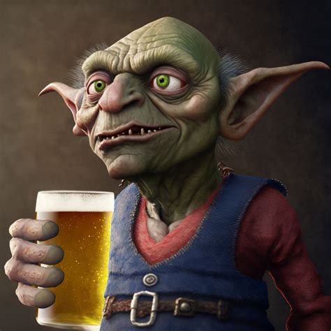 Goblin Holding Beer 3d Render Goblin D D Races Beer