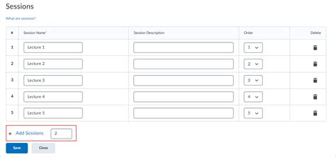 Create And Manage Attendance Sessions Brightspace