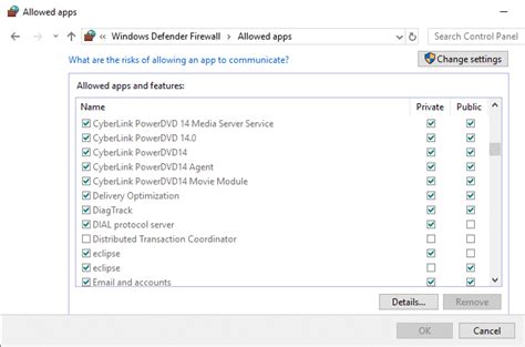 Разрешаване или блокиране на приложения през защитната стена на Windows