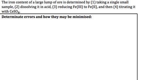 A In Each Of The Following Experiments Identify