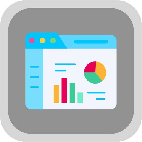 Analytics Flat Round Corner Icon 38770956 Vector Art At Vecteezy