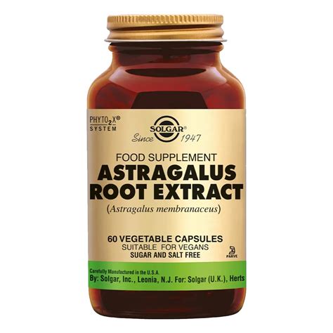 Solgar Astragalus Root Extract Vegicaps 225mg 60 Capsules Victoriahealth