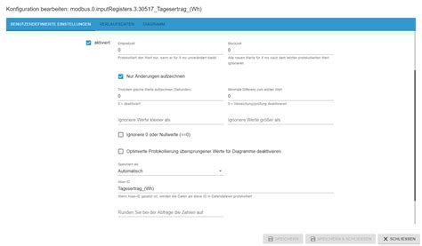 PV Anlage SMA Modbus Log InfluxDB