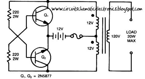 Simple Inverter Circuit Diagram 12v To 220v
