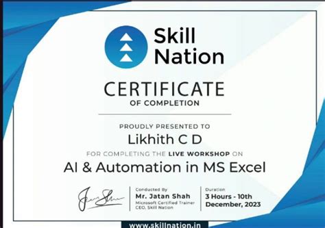 Likhith C D On Linkedin Ai Automation Excelworkshop
