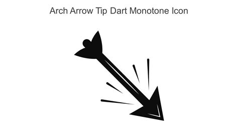 Arch Arrow Tip Dart Monotone Icon In Powerpoint Pptx Png And Editable Eps Format Ppt Sample