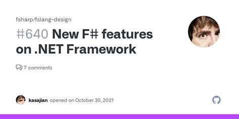 New F Features On Net Framework · Issue 640 · Fsharpfslang Design · Github