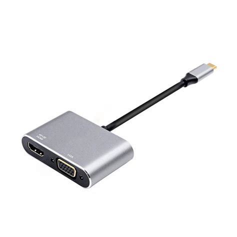 Usb Hub Type C 4in1 Vga And Hdmi Support 4k And 2k Elsid
