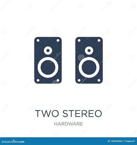 Two Stereo Speakers Icon Trendy Flat Vector Two Stereo Speakers Stock Vector Illustration Of