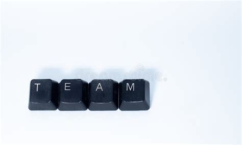 El Equipo De Palabras Escrito Con Teclas De Teclado Imagen De Archivo