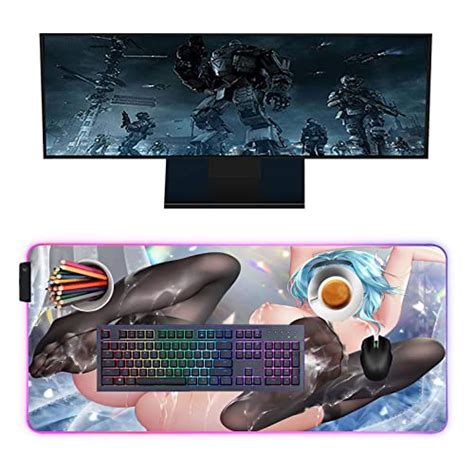 Mouse Pads Anime Girl Sexy Butt Gaming Mouse Pad RGB Character Large Desk Pad PC Gaming Game Mat