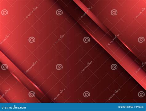 Template Design Abstract Red Gradient Stripes Overlap Layer Background With Lighting Stock