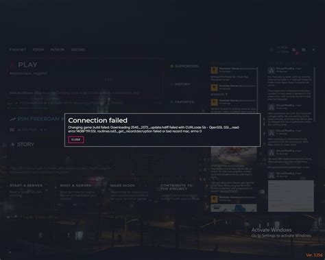 Connection Failed When Changing The Game Build FiveM Client Support Cfx Re Community