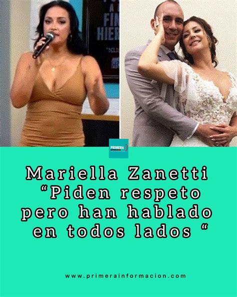 🔴 Mariella Zanetti “piden Respeto Primera Información