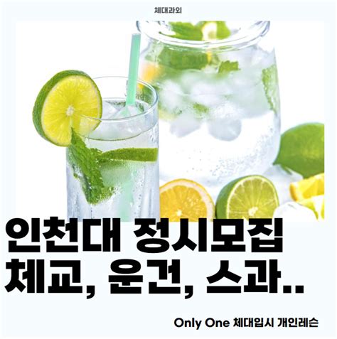 인천대 체육교육과 스포츠과학 운동건강학부 정시 실기 배점표 수능 입시정보 네이버 블로그