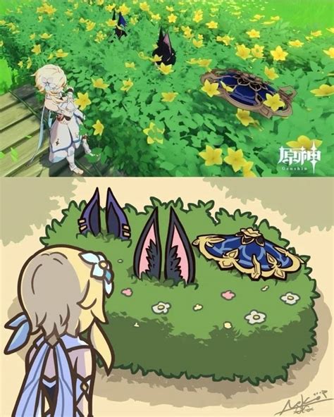 Геншин прятки | Cute drawings, Character art, Anime art