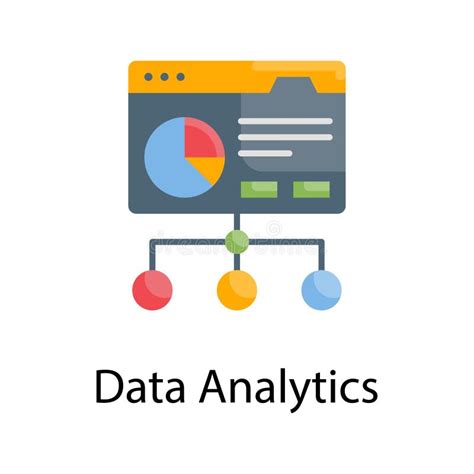 Data Analytics Vector Outline Icon Design Illustration Stock Vector Illustration Of