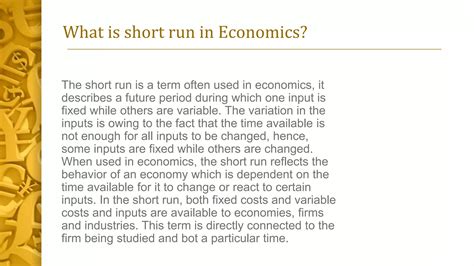 SHORT RUN Production Function PPTX