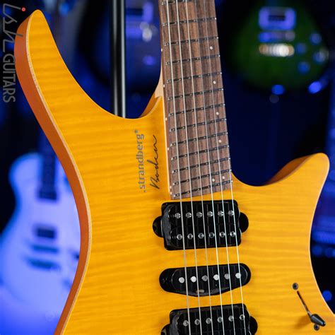 Strandberg Boden Fusion Nx 6 Multiscale Headless Guitar Amber Yellow