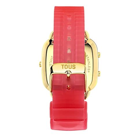 Reloj Digital De Policarbonato Con Correa De Silicona Rojo D Logo Fresh