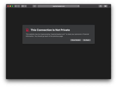 How To Fix Your Connection Is Not Private” Error In Chrome Safari On Mac