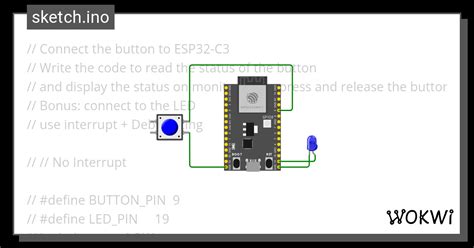 esp32c3 button led wokwi esp32 stm32 arduino simulator