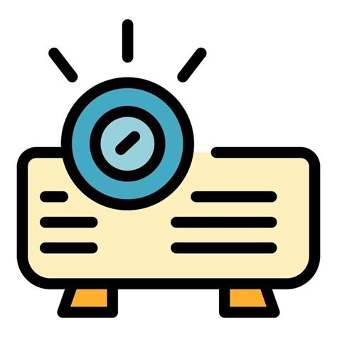 Premium Vector Projector Icon Outline Projector Vector Icon Color