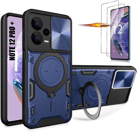 Coque et 2 Verres Trempés pour Xiaomi Redmi Note 12 Pro Plus 5G Coque