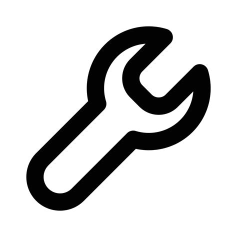 Spanner Icon Outline 17014663 Vector Art At Vecteezy