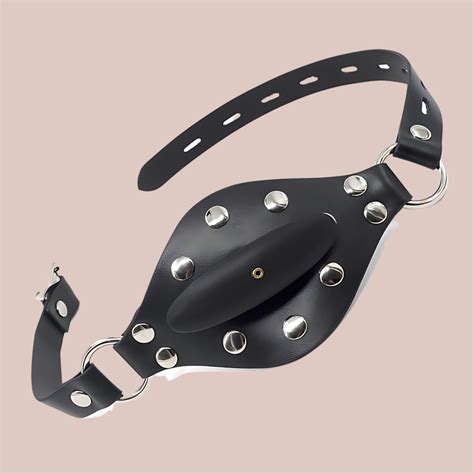 Bdsm Black Studded Inflatable Ball Gag Gags House Of Chastity