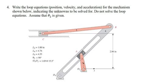 4 Write The Loop Equations Position Velocity And Chegg Com