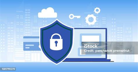 사이버 보안 및 데이터 보호 개인 정보 보호 Pdpa 개념 사업가는 데이터 관리를 보호하고 해커 공격으로부터 데이터를 보호하고 인터넷 기술 네트워킹 벡터 일러스트레이션에