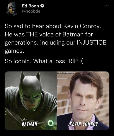 Kevin Conroy Has Passed What Role Of His Was Your Favorite R Injusticemobile