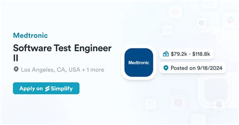 Software Test Engineer Ii Medtronic Simplify Jobs