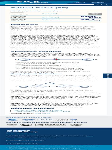 Critical Point Cp Skybrary Aviation Safety Pdf Aviation