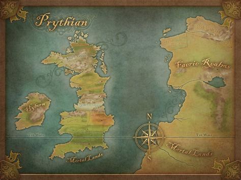 Fan Art Prythian And World Map From A Court Of Thrones And Roses By Sarah