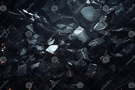 Abstract And Futuristic Black Background With Copy Space Stock