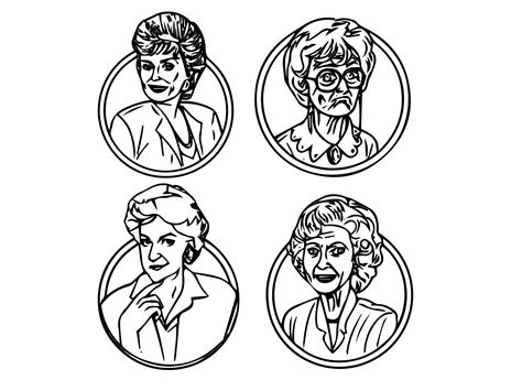 Golden Girls Silhouette Svg