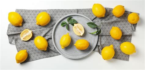 Premium Photo Concept Of Citrus Fruit Lemon Top View