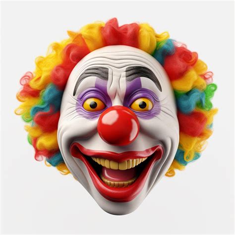Clown Face Emoji On White Background High Quality 4k Hdr 30684007 Stock
