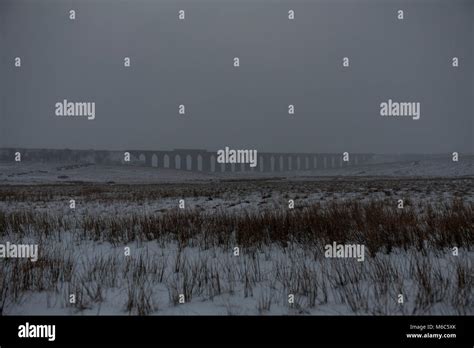 A Northern Rail Class 158 Express Sprinter Train Crosses Ribblehead