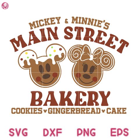 Mickey Christmas Svg Main Street Bakery Christmas Svg Magic Castle