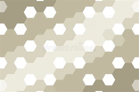 Abstract Hexagonal Grid In Soft Brown And Beige With A Geometric Honeycomb Pattern Modern