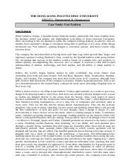 Decoding Fast Fashion The Zara Case Study Course Hero